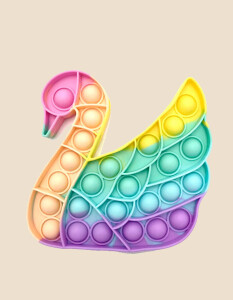 POP-IT MULTICOLOR CISNE 13*13 C/U | SF Panda